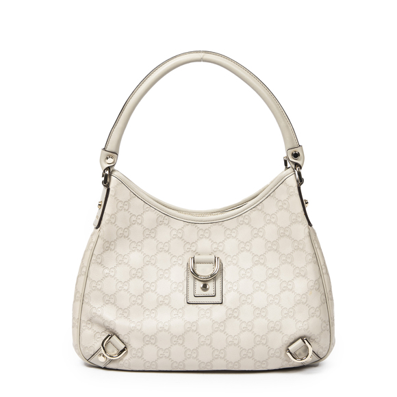 Gucci | Bags | Gucci Small Abbey Hobo In Ivory Guccissima Leather ...